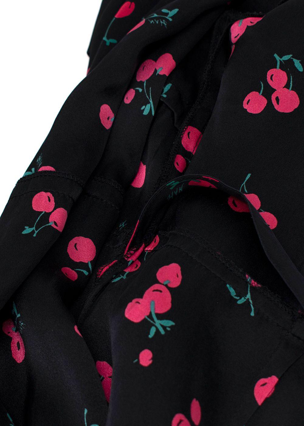 HVN Julia Black Cherry Wrap Dress · HEWI