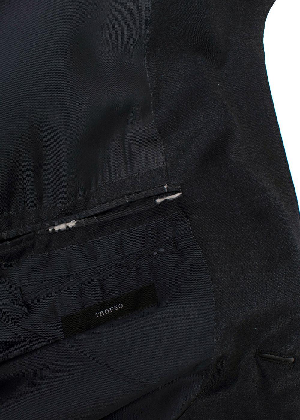 Ermenegildo Zegna Charcoal Single Breasted Wool Suit · HEWI
