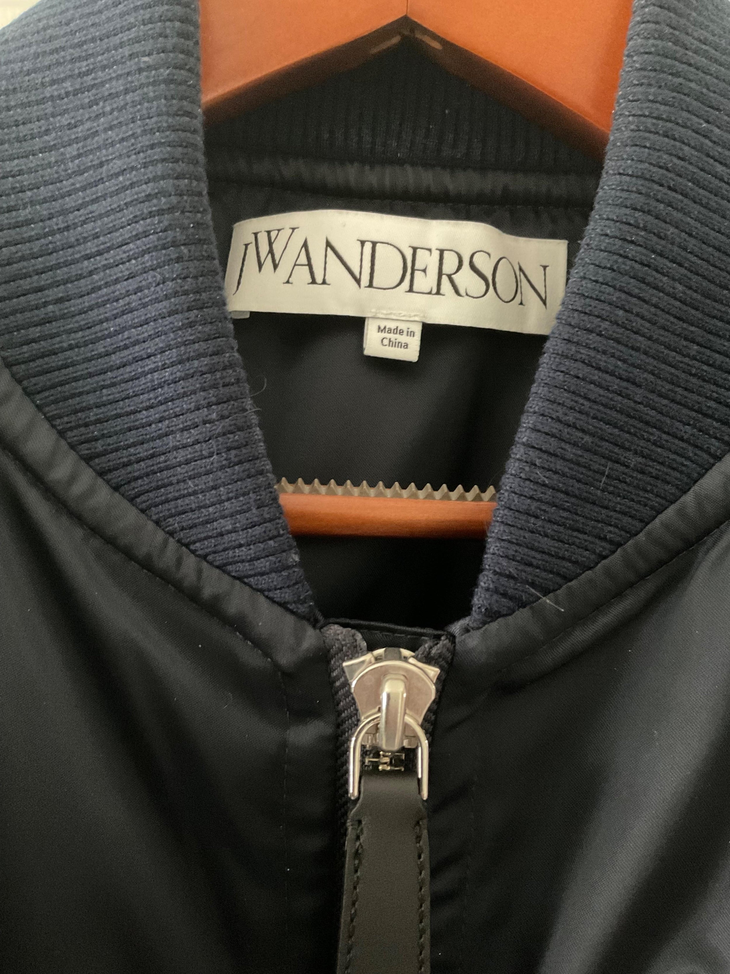 JW Anderson Marine Blue Bomber Gilet Jacket · HEWI