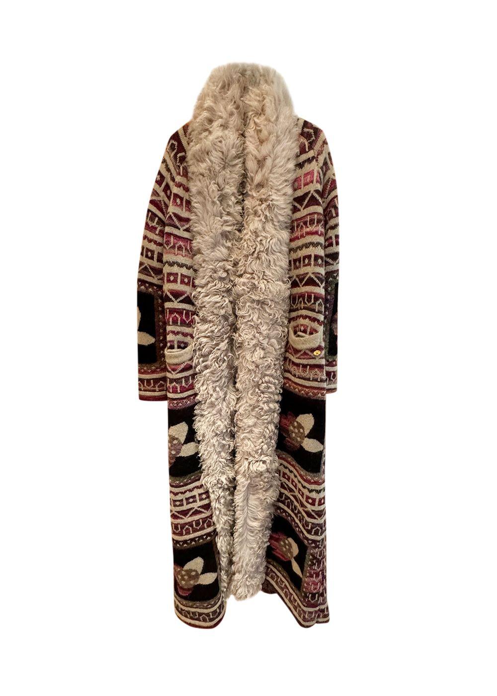 Chanel Printed Fur Trimmed Longline Cardigan · HEWI