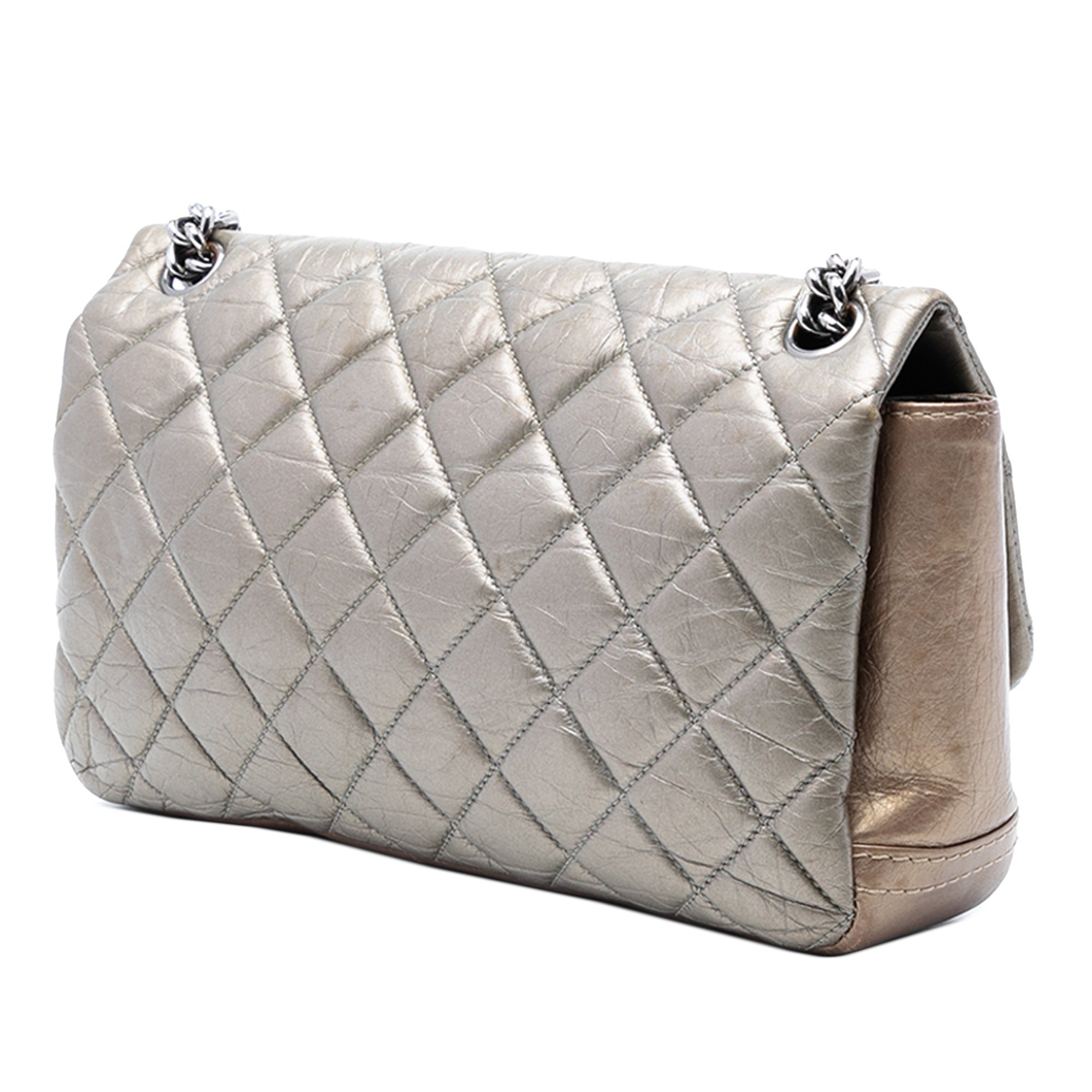 Small Bicolor Quilted Aged Calfskin Lady Pearly Flap · HEWI
