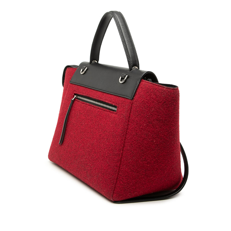 Pre-Owned Celine Mini Felt and Calfskin Belt Satchel · HEWI