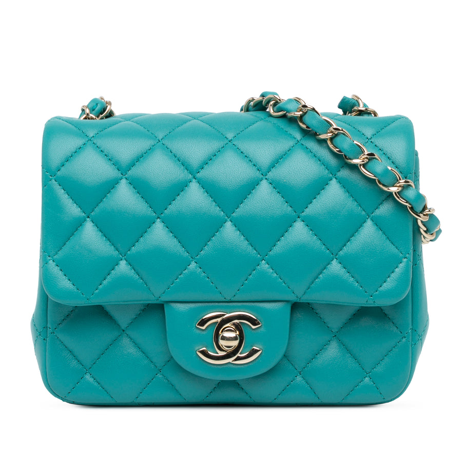 Mini Square Classic Lambskin Single Flap · HEWI