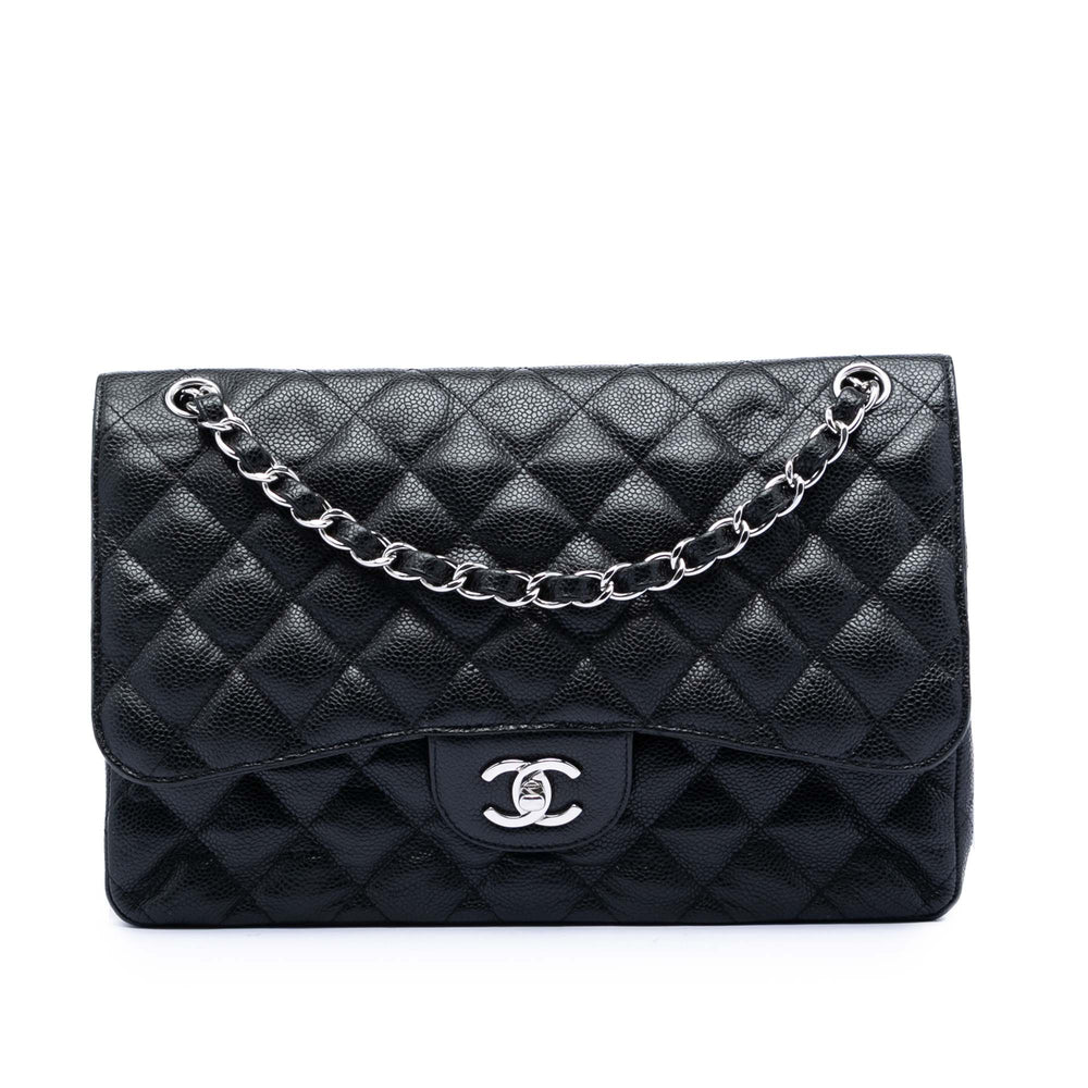 Jumbo Classic Caviar Double Flap · HEWI